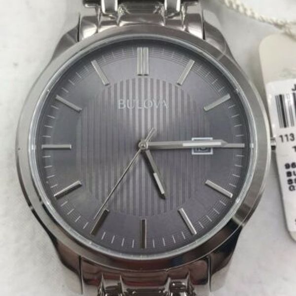 Mens Bulova 96B224 Stainless Steel Grey Dial Watch C8691333 For Repair ...
