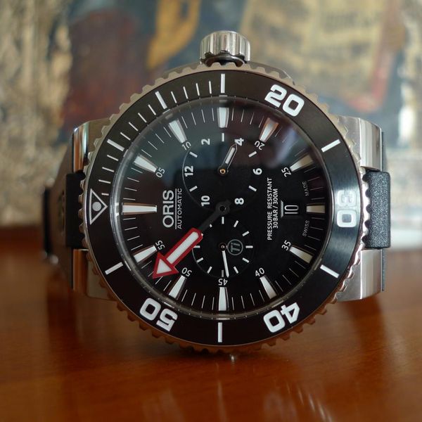 FS Oris Aquis Regulator Titanium Diver w Rubber strap and Titanium ...