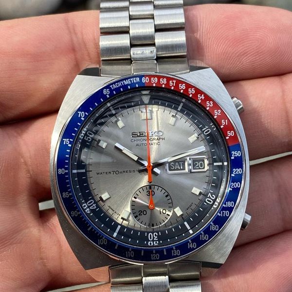 FS Seiko 6139-6001 Silver Pogue Boxes Certificate Incredible Condition ...