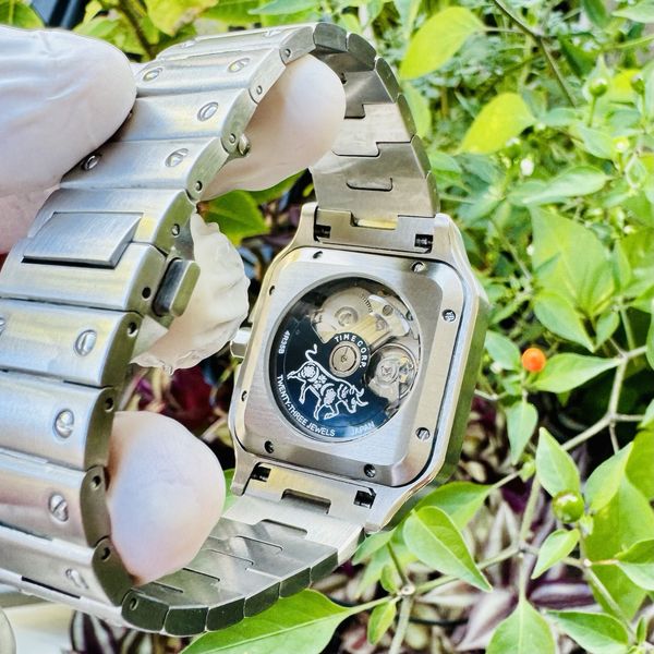 CUSTOM SEIKO MOD, WHITE SILVER, WITH NH35 AUTOMATIC MOVEMENT + FREE LED ...