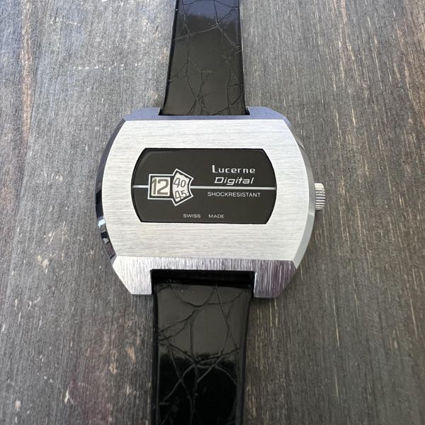 [WTS] Vintage Lucerne Swiss Made Digital "Jump Hour" Watch - Serviced ...