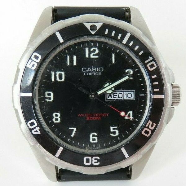 Vintage Casio Edifice EF-200 Gents Mens Drivers 20 Bar Watch 1333 Date ...