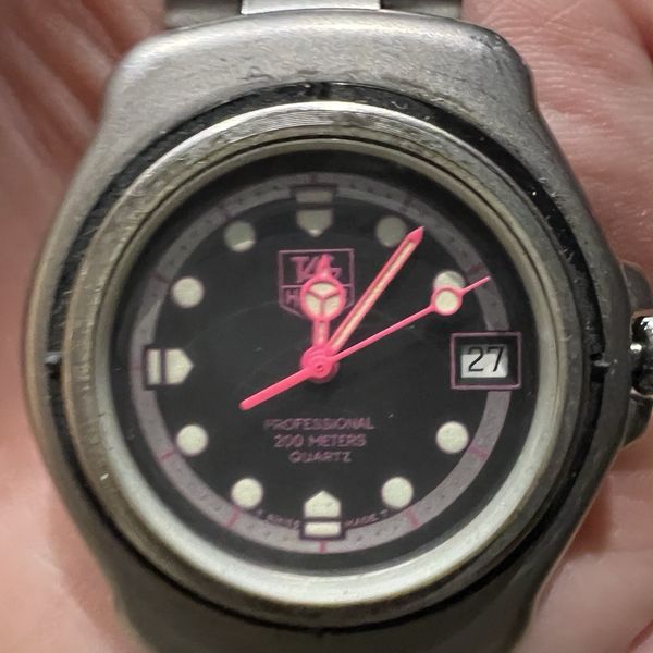 Vintage Pink and Black TAG HEUER Formula 1 - For Parts - Needs Bezel ...