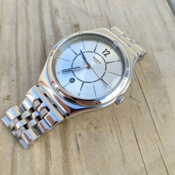Vintage SWATCH Watch SR626SW Wristwatch STAINLESS STEEL SWISS MADE V8 ...