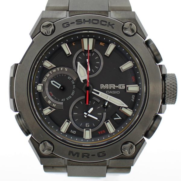 [Used] Casio MR-G G-SHOCK Radio Solar Bluetooth Titanium Black Dial MRG ...