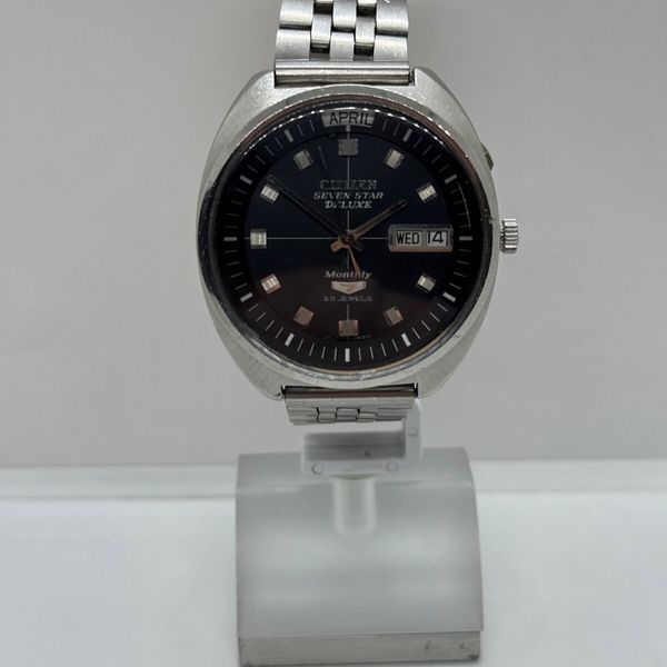 Citizen Seven Star Deluxe Monthly ACSS 52704-Y Cal.5270 1970s Vintage Mens Watch | WatchCharts ...