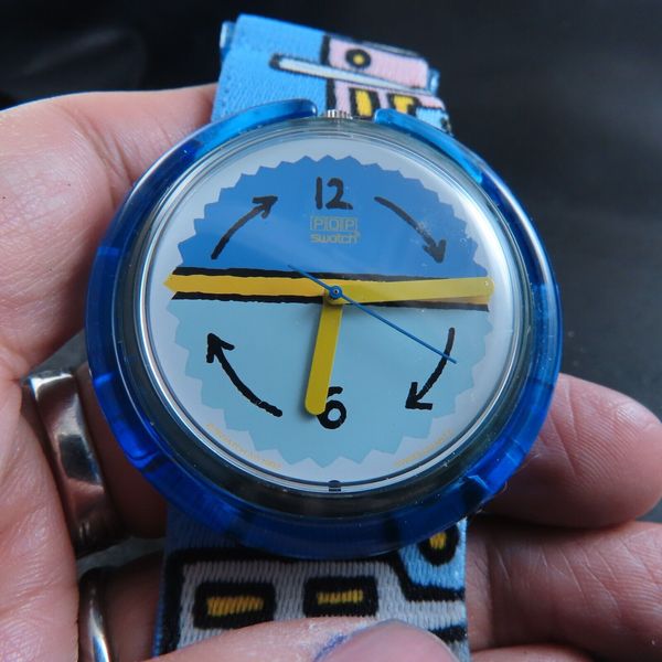 New Old Stock Swiss Made Swatch POP Special Dial Quartz Men Watch ...