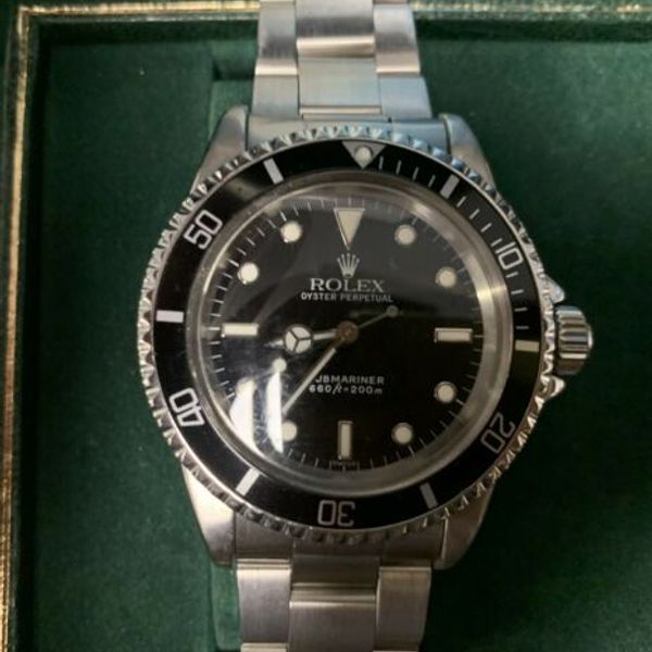 Rolex Submariner Men's Black Watch - 5513 | WatchCharts Marketplace