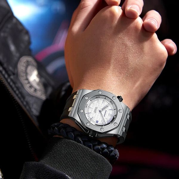 Men's AP Royal Oak Style Waterproof Automatic Watch | WatchCharts ...