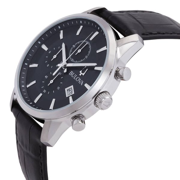 Bulova Sutton Chronograph Quartz Black Dial Men's Watch 96B403 ...