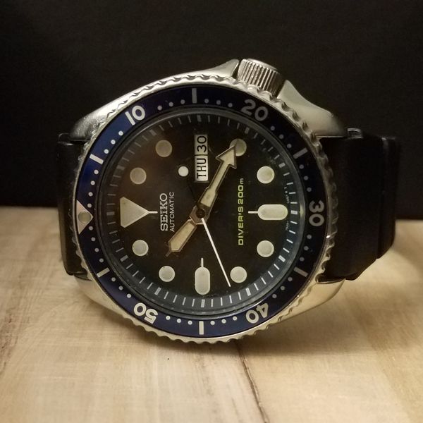 SKX009 all blue insert, patina dial | WatchCharts