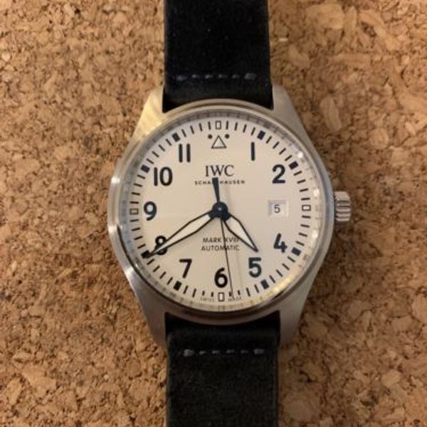 IWC Pilot Mark XVIII Mens Steel White Dial 40mm Watch IW327002 ...