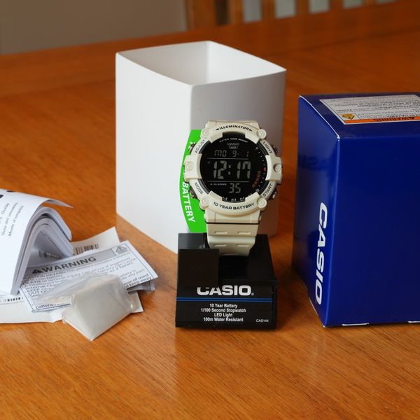 Casio AE-1500WH-8B2 White Quartz Watch 100m Water Resistant ...