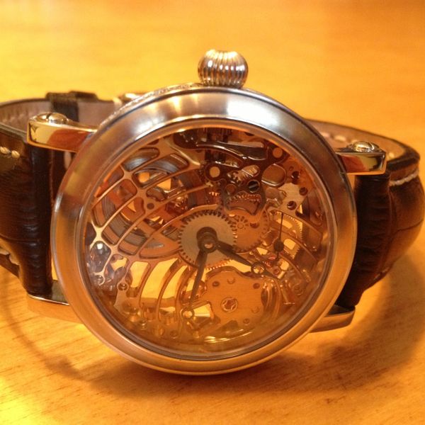 Rare art deco skeleton w/ gold plated 6498-1 movement | WatchCharts ...