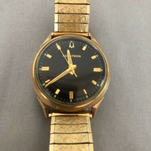 VINTAGE MEN'S BULOVA ACCUTRON WATCH 10K GOLD FILLED | WatchCharts ...