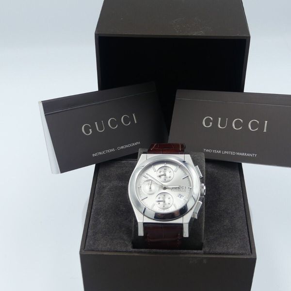 Gucci Pantheon gents automatic chronograph watch, in box original Gucci ...