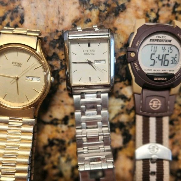 Watch Lot Vintage And Modern Watches- Seiko, Citizen, Timex ...