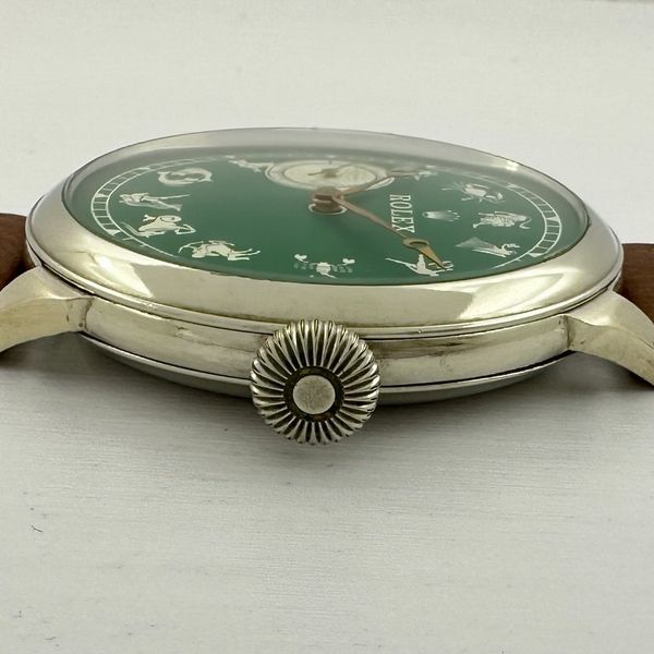 Rolex Lever Zodiac Antique Swiss Beautiful Men Watch with Green Dial ...