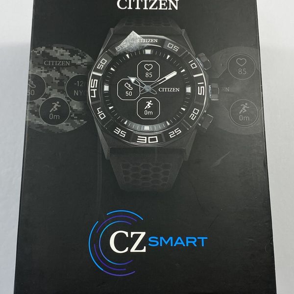 Citizen CZ Smart Hybrid Black Dial Men's Rubber Gen-1 Smartwatch JX1007 ...