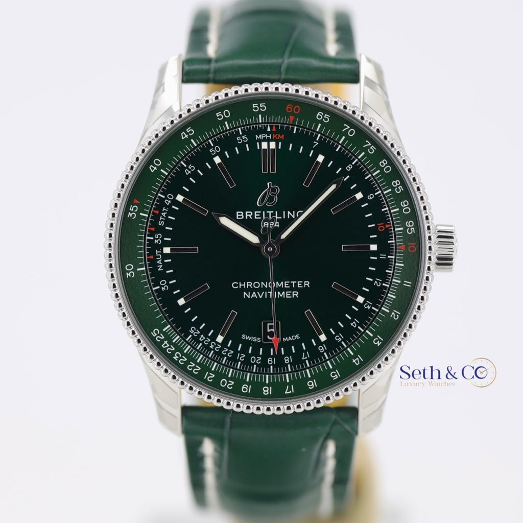 FS: BNIB 2022 Breitling Navitimer 41 Automatic Green Dial A17326 ...