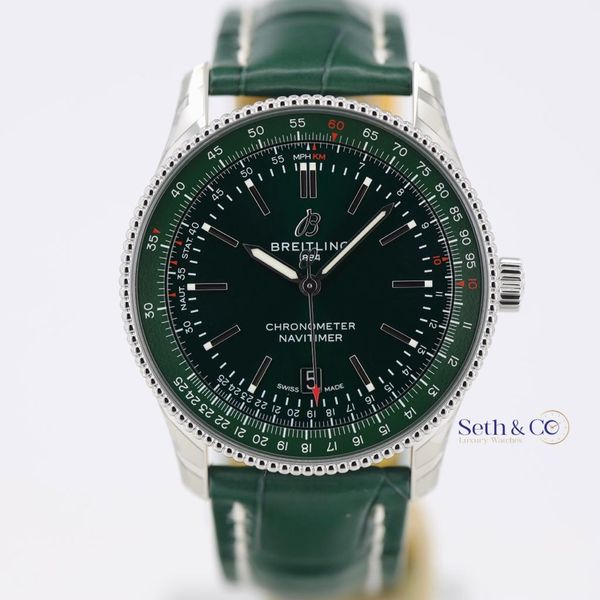 FS: BNIB 2022 Breitling Navitimer 41 Automatic Green Dial A17326 ...