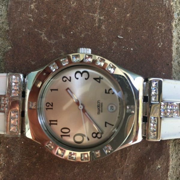 SWATCH Irony, white, silver and bling, vintage swiss watch | WatchCharts