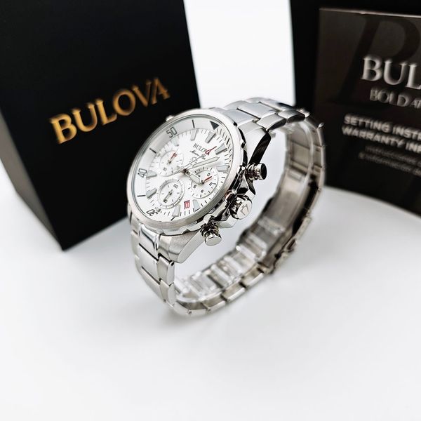 Bulova 96B255 Marine Star White Dial Quartz Stainless Steel Men's 43mm ...