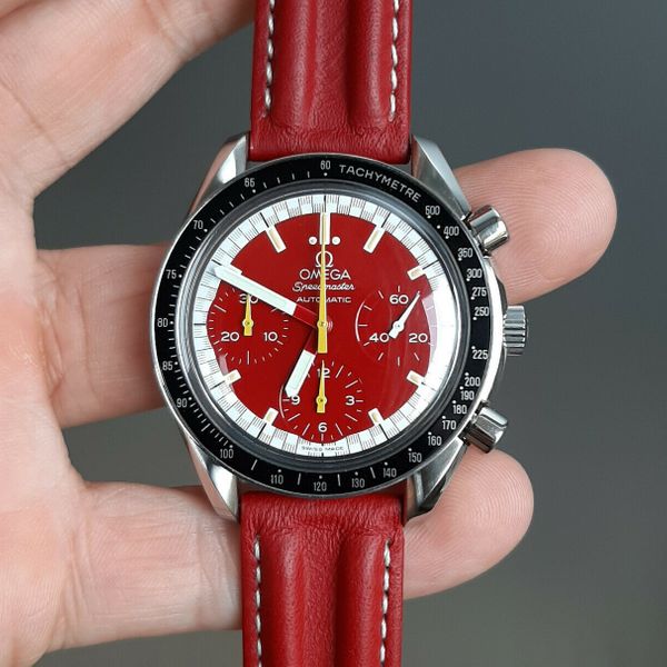 Vintage Omega Speedmaster Chronograph Michael Schumacher Ferrari Red ...