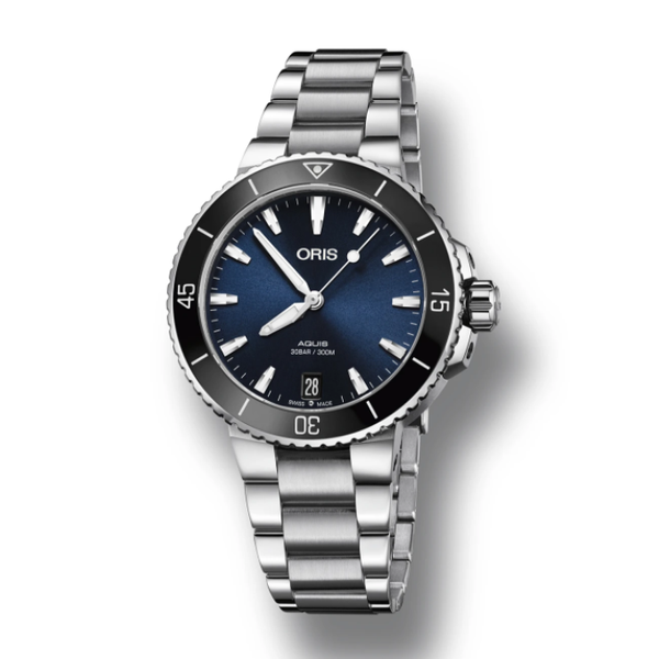 Oris Aquis Automatic Blue Dial Mens Watch 43.5mm Automatic Black bezel ...