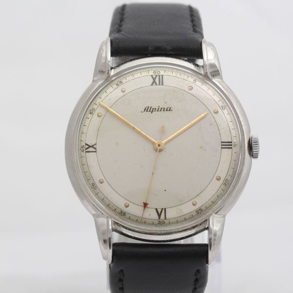 Alpina Vintage Jumbo Watch! 37mm Art Deco Case! Alpina 598 caliber ...