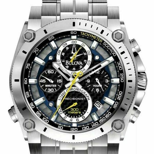 Bulova Precisionist 262 kHz 30 Bar Chronograph Men's Wristwatch 96B175 ...