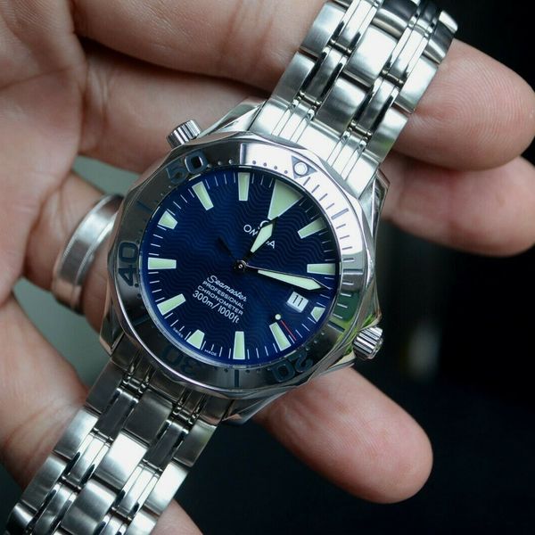 Omega Seamaster 300M Professional AUTOMATIC 2255.80 Electric Blue 41mm FULL SIZE | WatchCharts ...