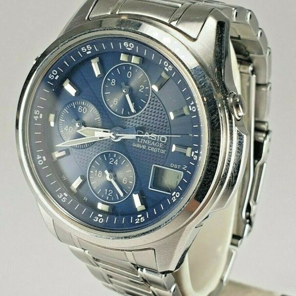 Casio Lineage LIW-500 Waveceptor Dual Time Solar Alarm Chronograph Mens ...