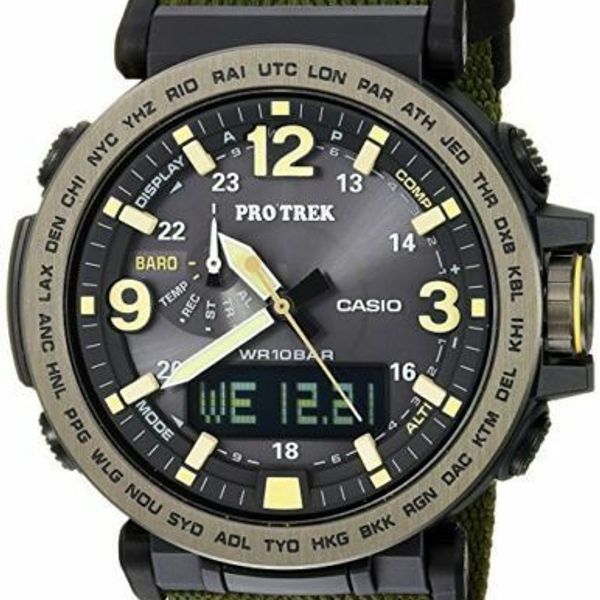 Casio Protrek Triple Sensor Analog-Digital Tough Solar Watch PRG600YB-3 ...
