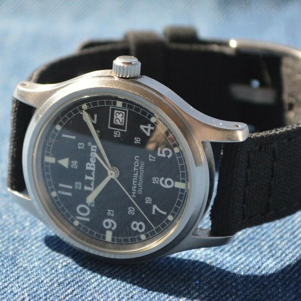 RARE Hamilton 9721 L. L. Bean Automatic Field Watch 1991 36mm ETA2824-2 ...
