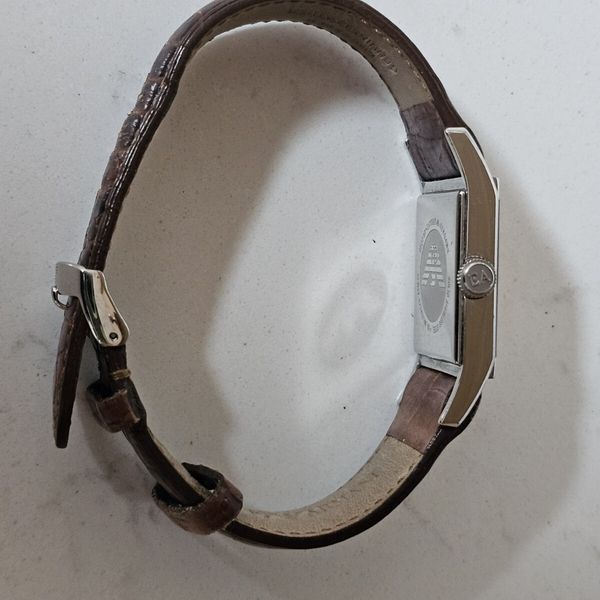 Emporio Armani Quartz Tank Watch AR0248 Men's Wristwatch Brown Leather ...