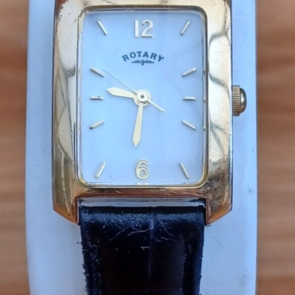 Rotary 10612 Ladies Tank Style Watch Gold Finish | WatchCharts Marketplace