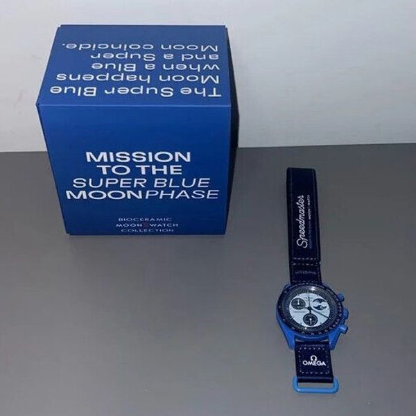 Omega x Swatch Mission To The Super Blue Moonphase MoonSwatch watch ...