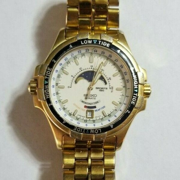 Seiko Tidemaster Tide Master 6F24-7010 fishing watch vintage working ...