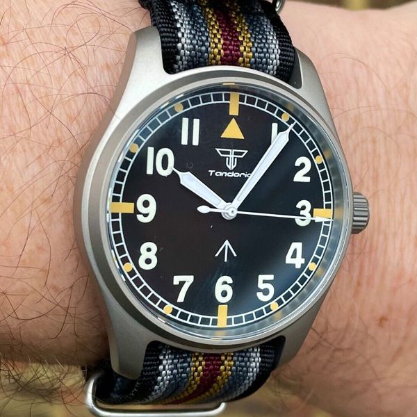 Mens Titanium Military G10 Field Watch - Seiko Auto movement + CNS NATO ...