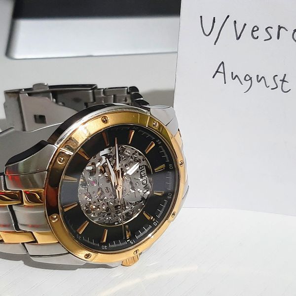[WTS] Bulova 98a146 Two tone stainless steel and gold mechanical watch ...
