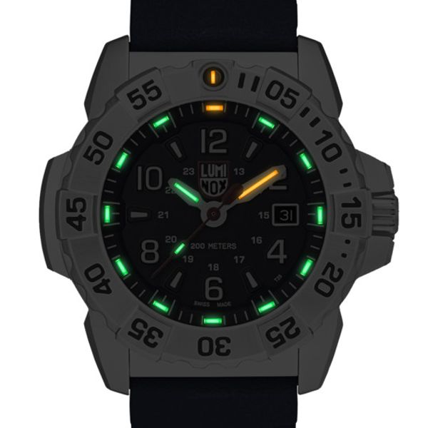 Luminox Navy SEAL Steel 3253 Military Dive Watch Blue Dial Blue Bands ...