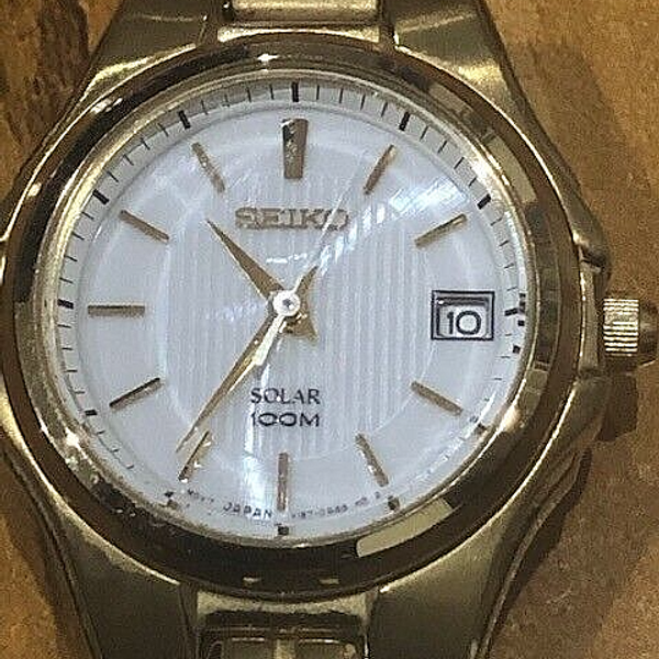Vintage Rare Japan Made Seiko Solar V187-0AC0 WR100M Ladies Bracelet ...