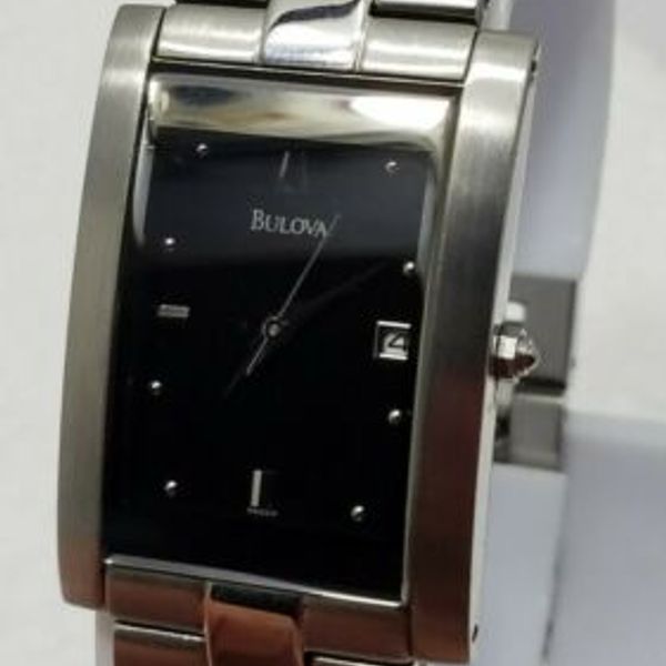 Men's Vintage Bulova A5 Stainless Steel Square Date Watch C867819 ...