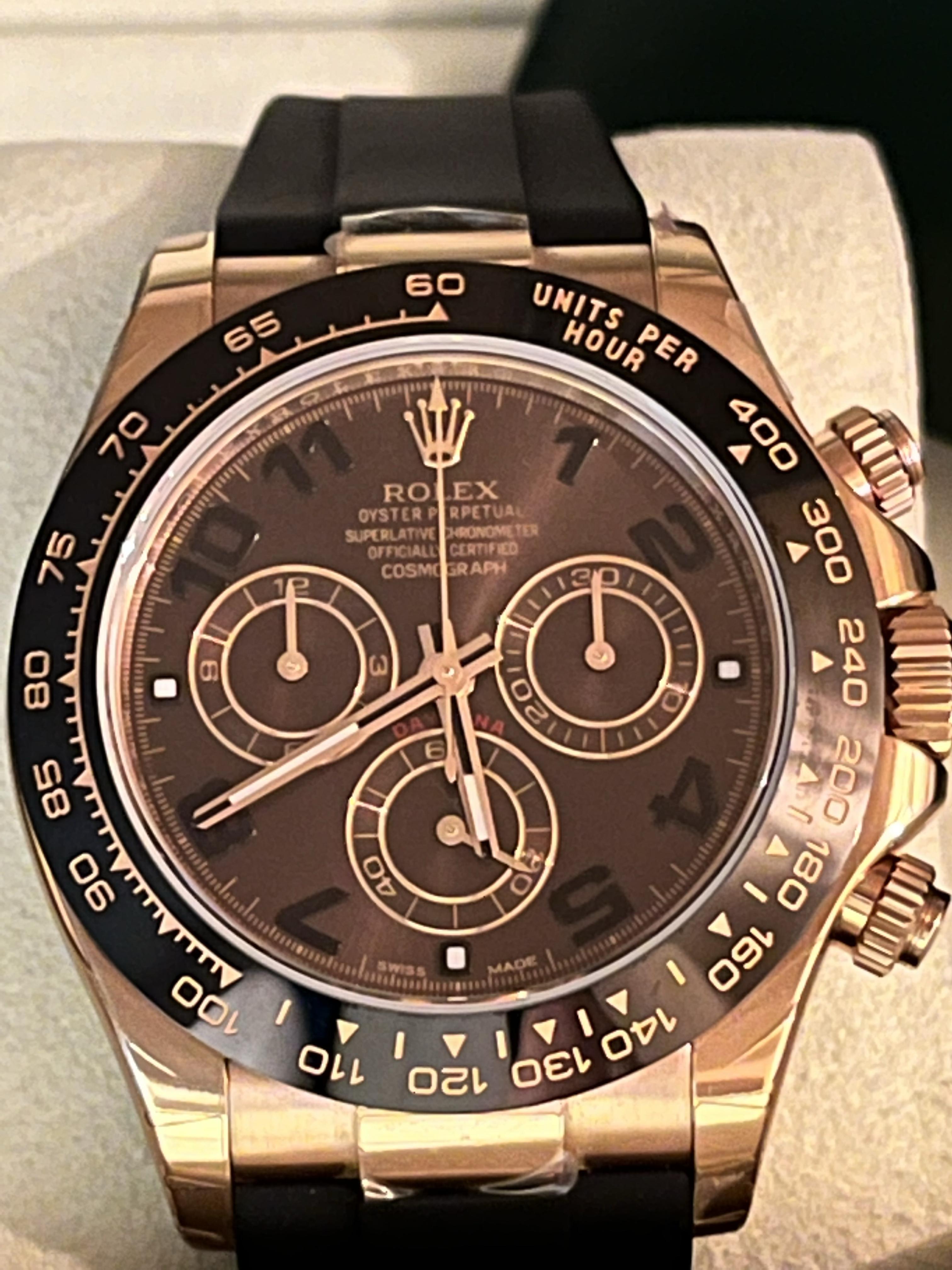 18KRG Rolex Daytona 116515 Chocolate Roman Dial! Mint | WatchCharts