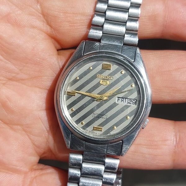 Seiko 5 Automatic 17 Jewels Silver Dial From Japan | WatchCharts Marketplace