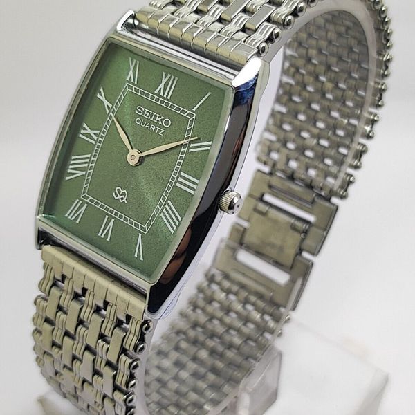SEIKO QUARTZ STAINLESS STEEL GREEN DIAL MEN'S WRIST WATCH ORDER SOON ...