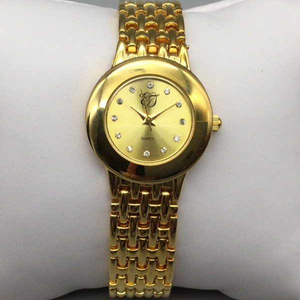 Elizabeth Taylor Watch Women Gold Tone Round Dial New Battery 8.25 ...
