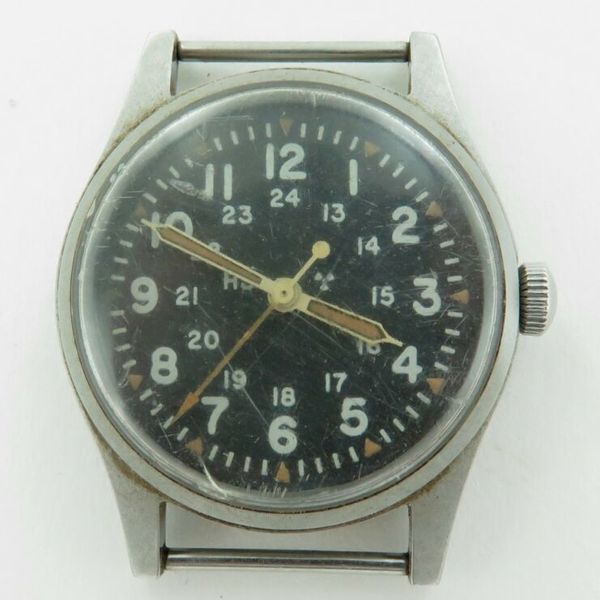 1982 MENS HAMILTON H3 7J US MILITARY WATCH with 466 S.T.CO MOVEMENT ...