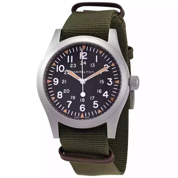 Hamilton Khaki Field Hand Wind Black Dial Men's Watch H69529933 ...